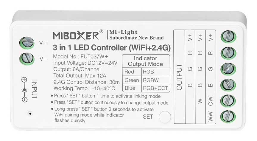 LED-Controller 3 in 1 RGB(W/CCT) - MiBoxer | LED-Emotion